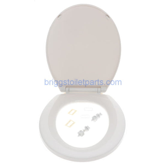 Briggs 1200-130 White Toilet Seat – briggstoiletparts.com